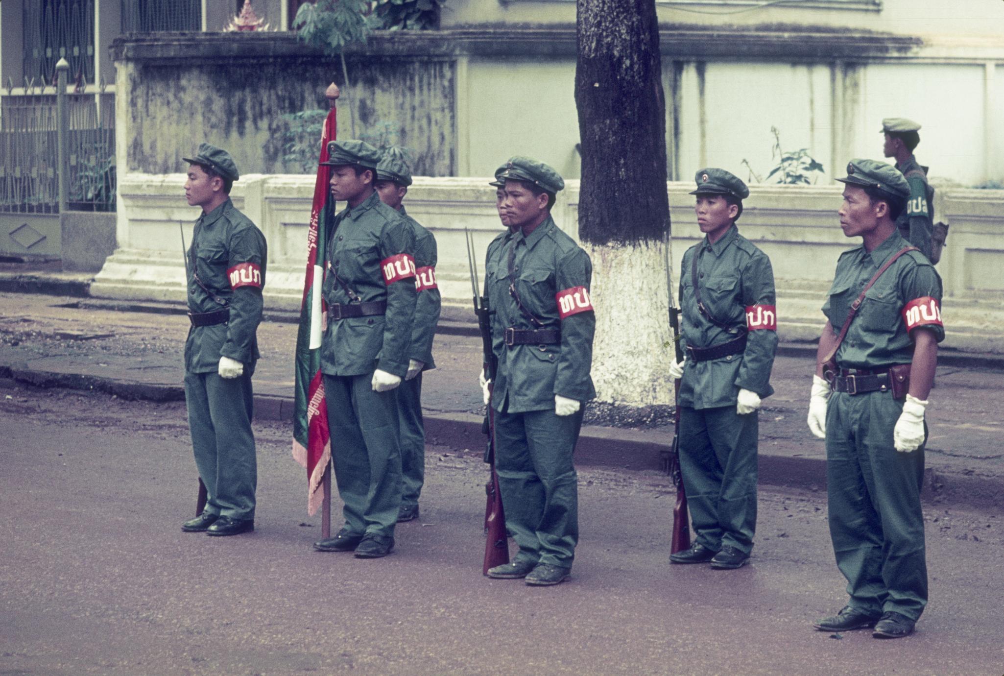 ‎Soldiers of the Pathet Lao honor guard - UWDC - UW-Madison Libraries