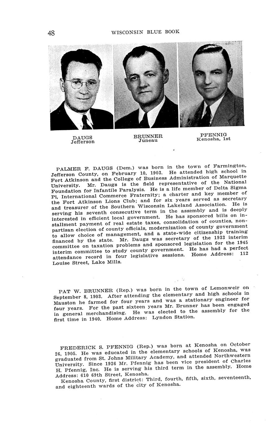 The Wisconsin Blue Book 1946 - Full view - UWDC - UW-Madison Libraries