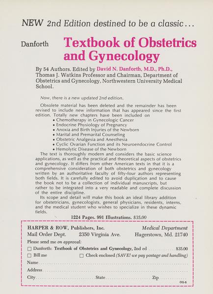 ‎Textbook of Obstetrics and Gynecology advertisement - UWDC - UW ...
