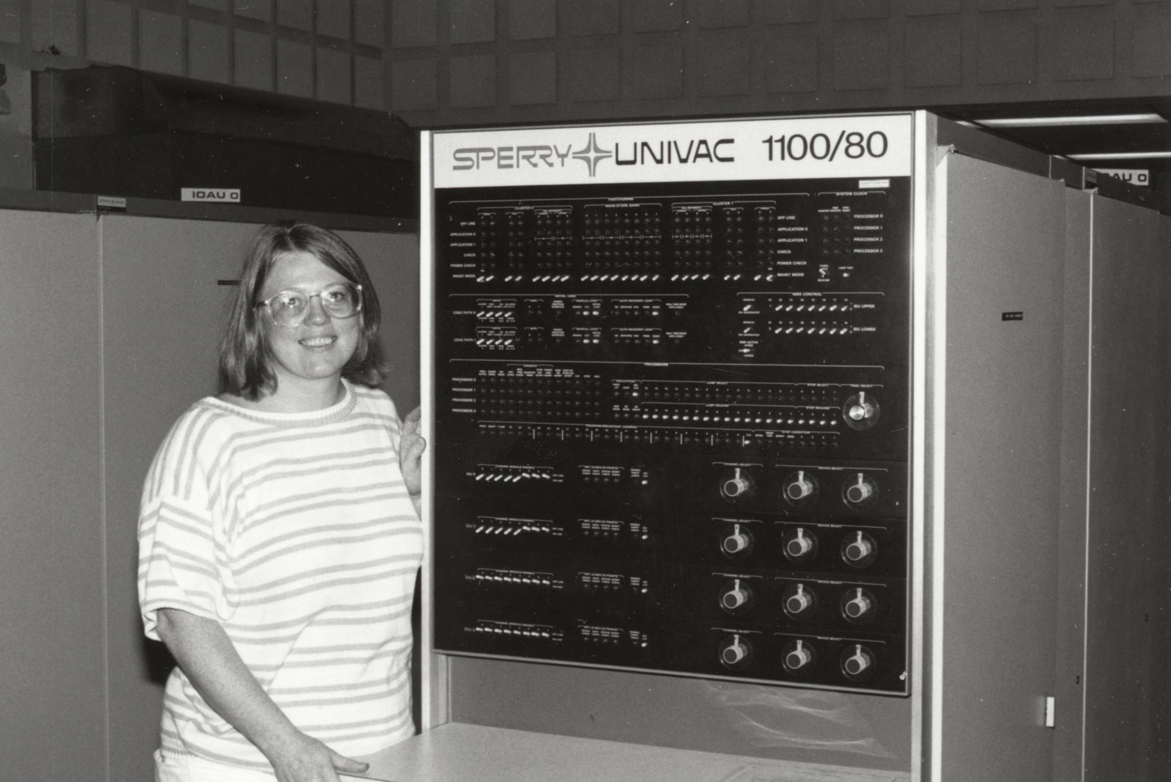 ‎Rose Smith standing next to the UNIVAC 1100/80 - UWDC - UW-Madison ...