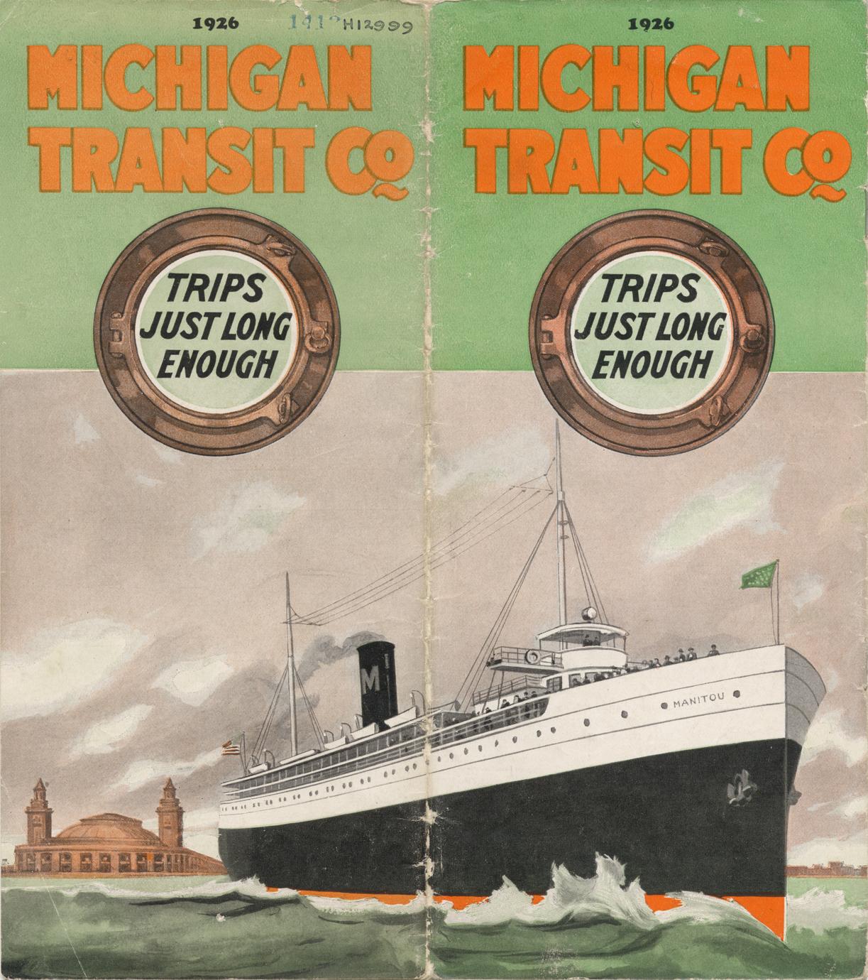 Michigan Transit Company 1926, trips just long enough - Full view ...
