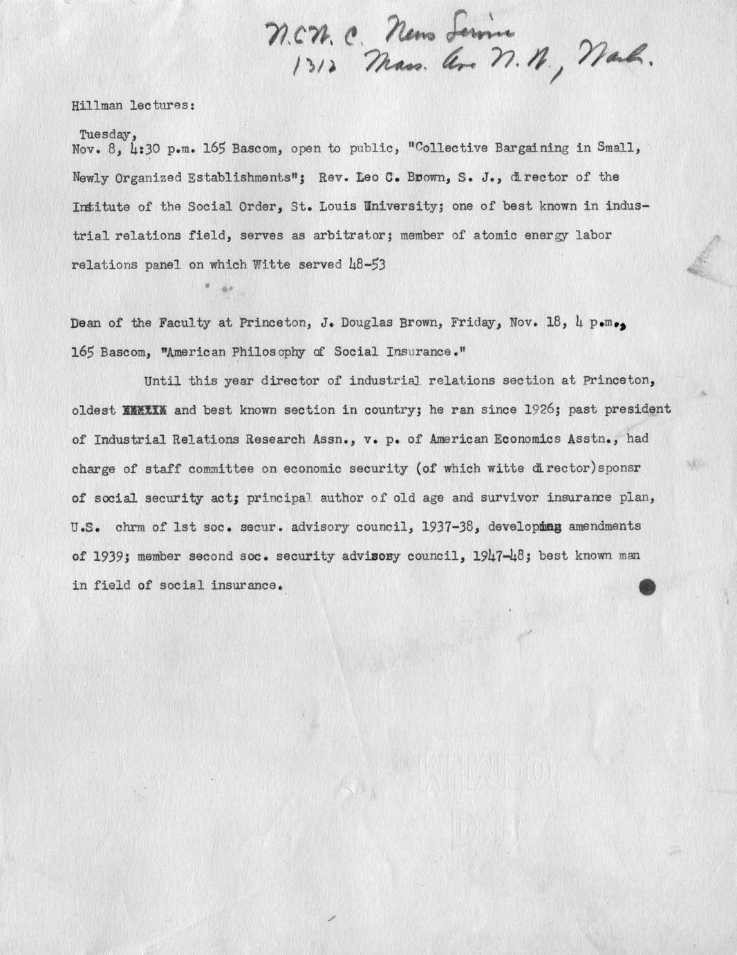 Witte, Edwin E. : economics chairman - Full view - UWDC - UW-Madison ...