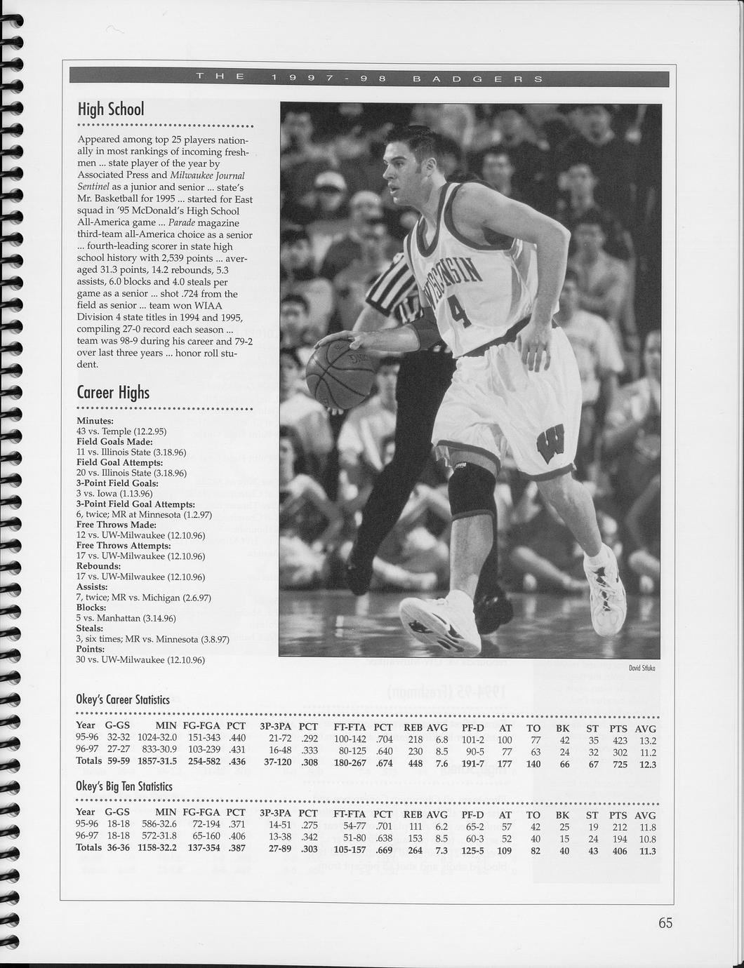 Wisconsin [men's basketball] 1997-98 media guide 1997 - Full view ...