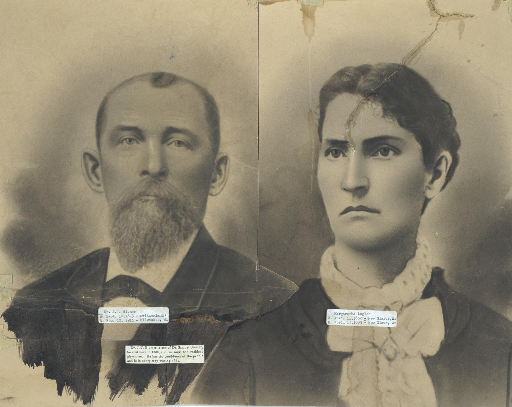 ‎Dr. J. J. Blumer and Margaretha Legler Blumer - UWDC - UW-Madison ...