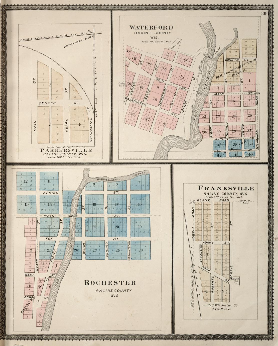 Illustrated atlas of Racine and Kenosha counties, Wisconsin - Full view ...