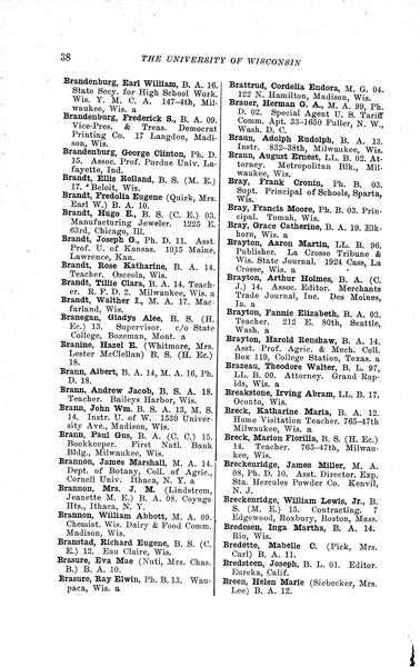 The University of Wisconsin alumni directory, 1849-1919 - Full view ...