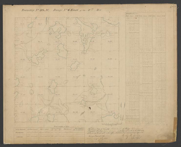 Public Land Survey System map: Wisconsin Township 38 North, Range 06 ...
