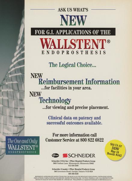 ‎Wallstent Endoprosthesis advertisement - UWDC - UW-Madison Libraries