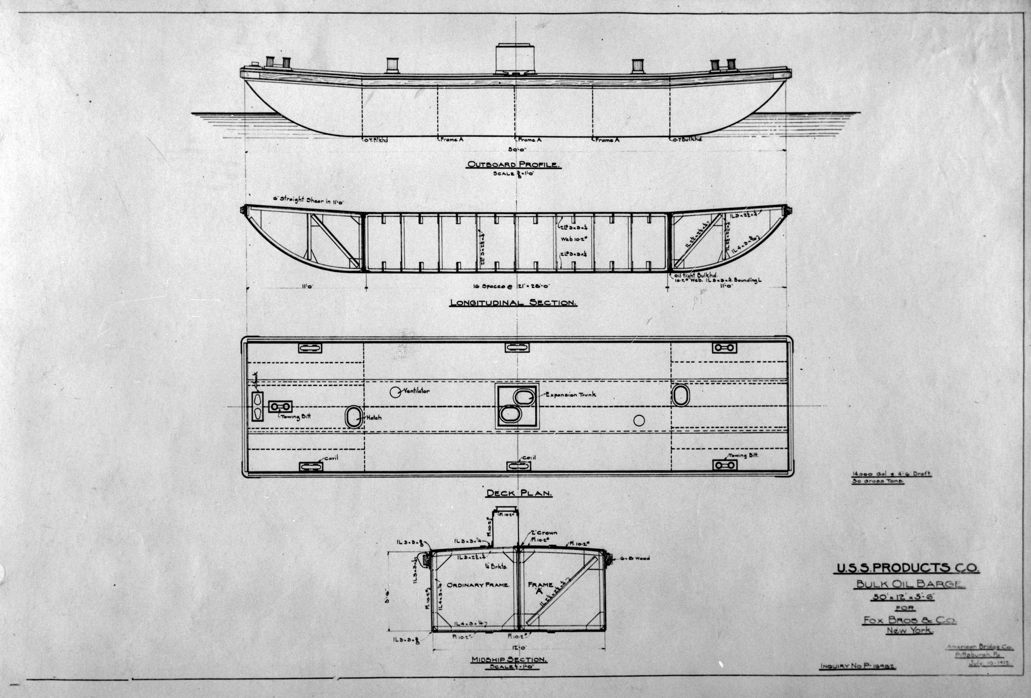 ‎Barge Plans (bulk oil barge) - UWDC - UW-Madison Libraries