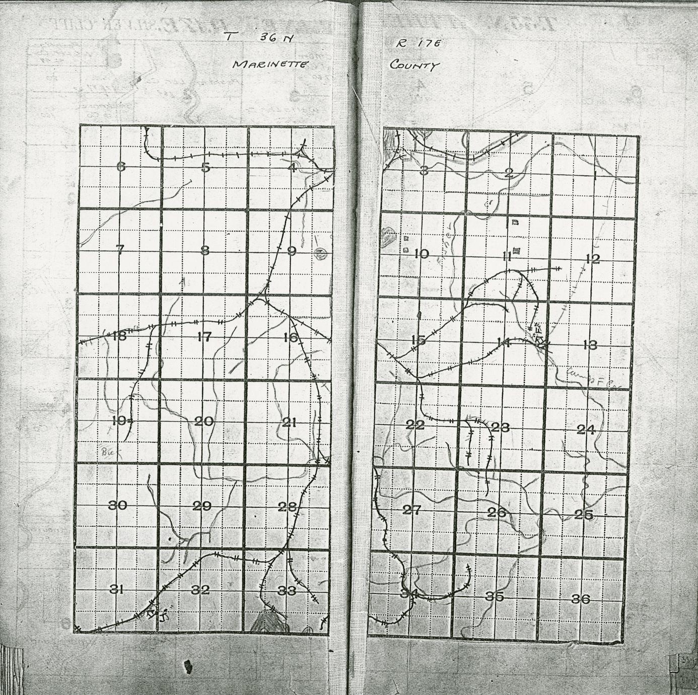 Pocket map with names of owners, Marinette County, Wisconsin, 1920 ...