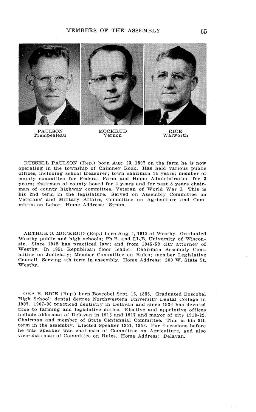 The Wisconsin Blue Book 1954 - Full view - UWDC - UW-Madison Libraries