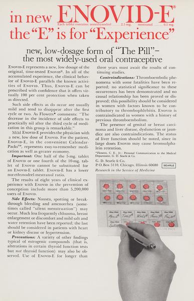 ‎Enovid-E advertisement - UWDC - UW-Madison Libraries