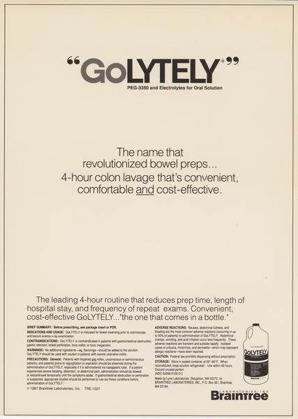 ‎GoLytely advertisement - UWDC - UW-Madison Libraries