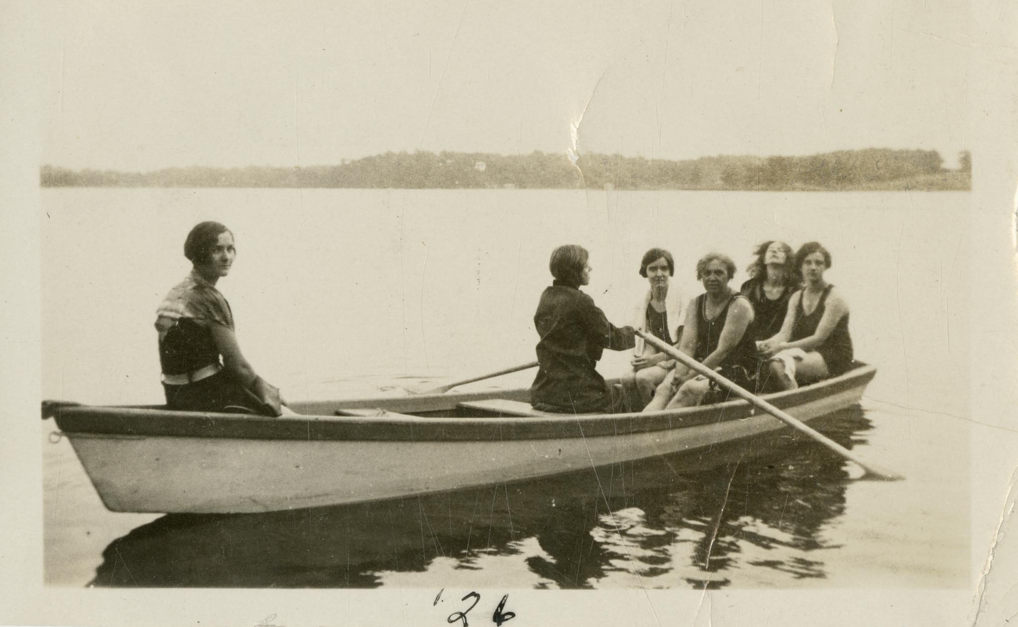 ‎Women in rowboat - UWDC - UW-Madison Libraries