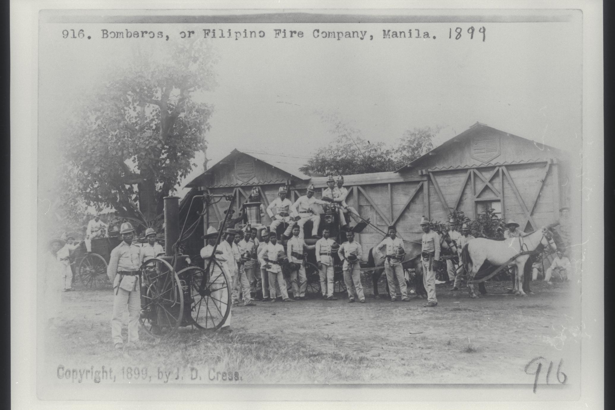 "Bomberos, or Filipino Fire Company, Manila 1899" via UW-M Library ...