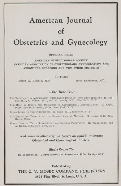 ‎American Journal of Obstetrics And Gynecology advertisement - UWDC ...