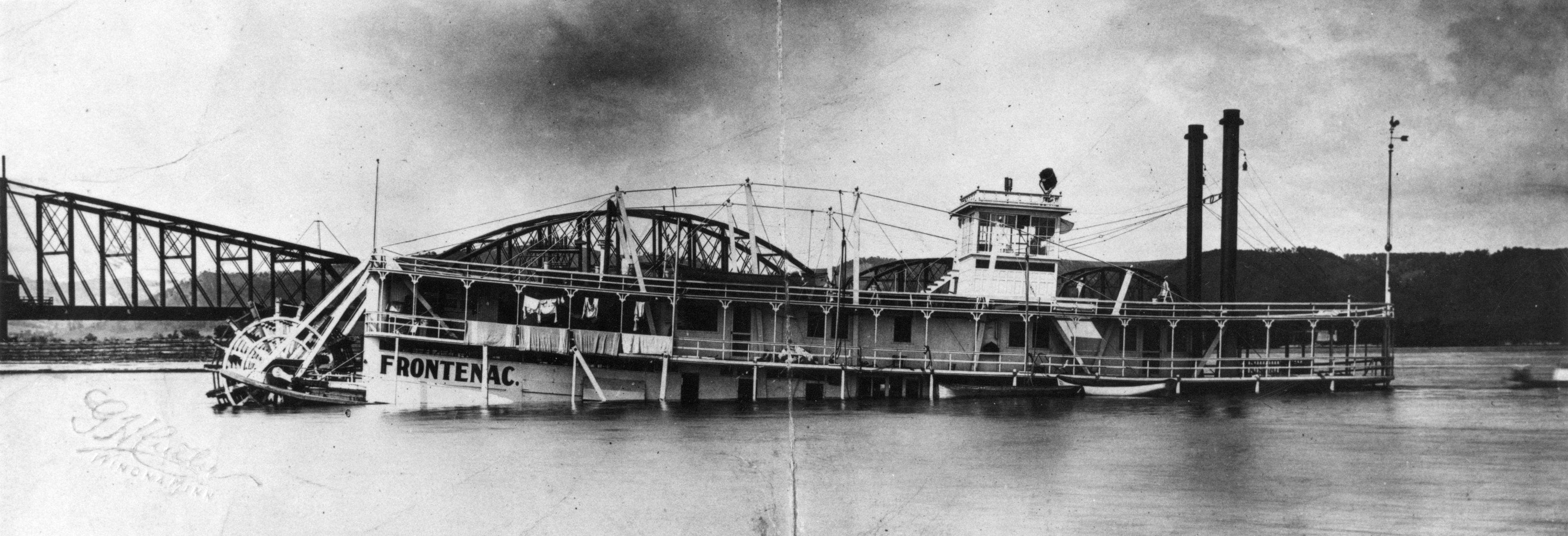 ‎Side view of the wreck of the Frontenac at Winona, Minnesota. - UWDC ...