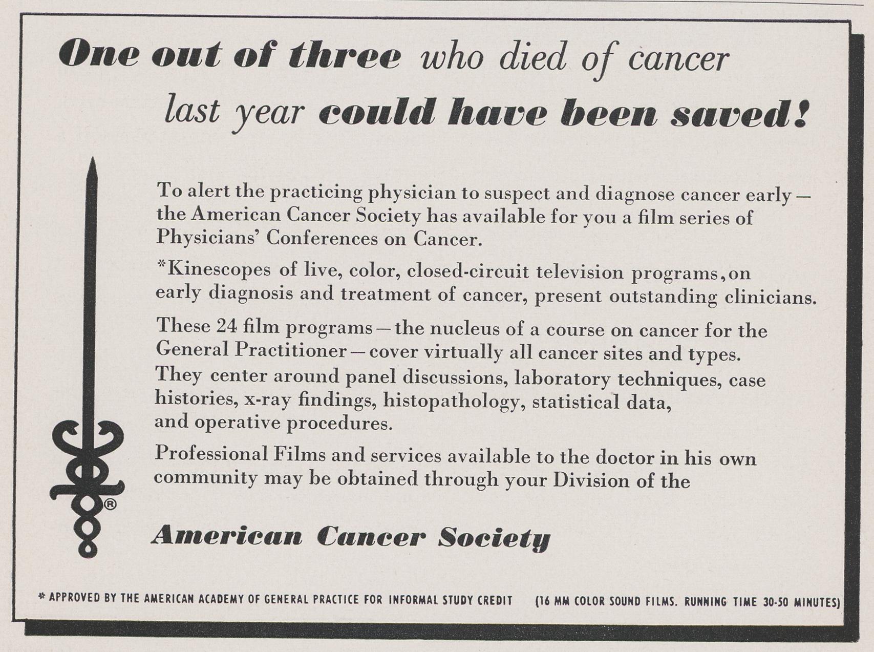 ‎American Cancer Society advertisement - UWDC - UW-Madison Libraries