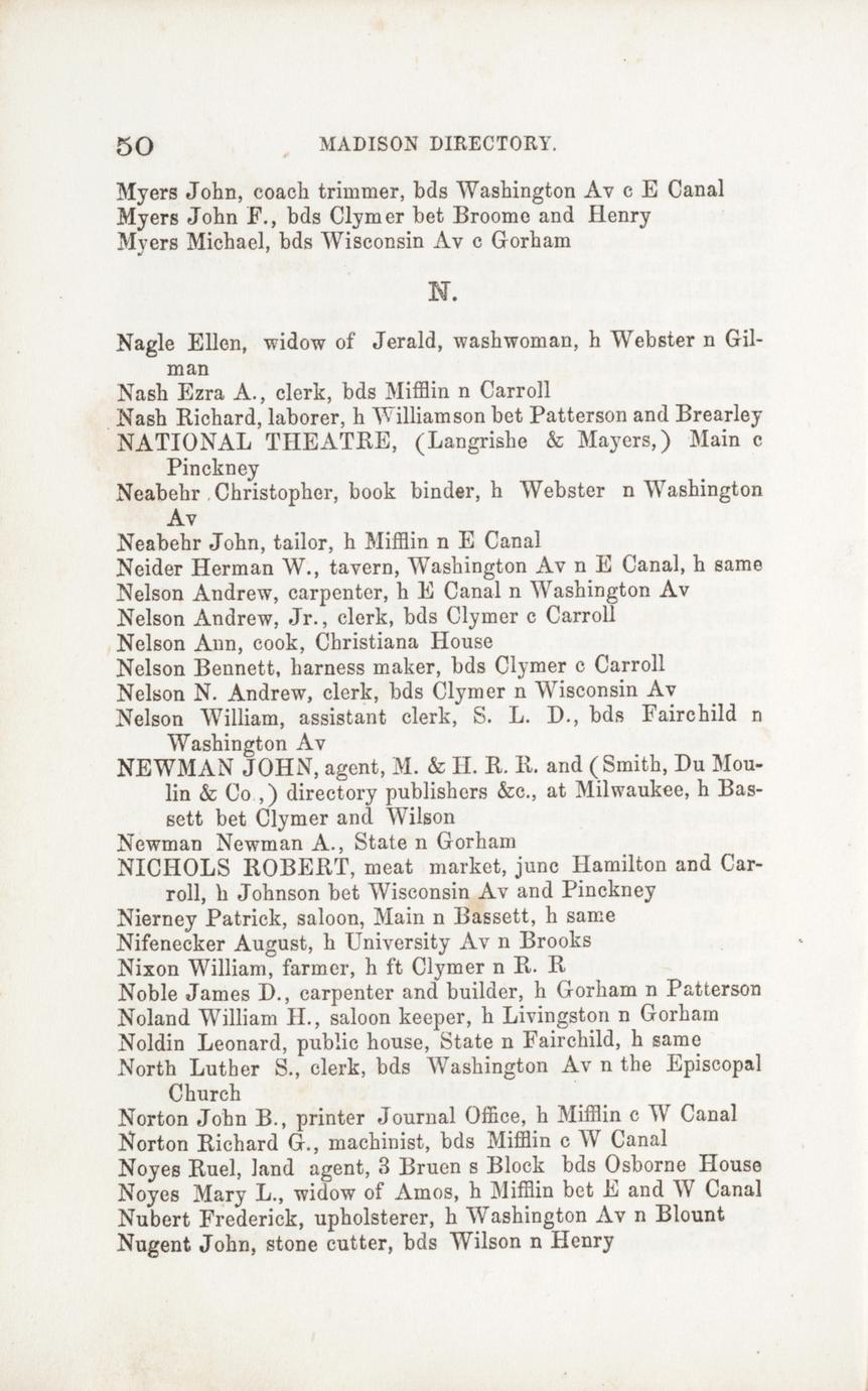 The Madison city directory, and business mirror, containing the names ...