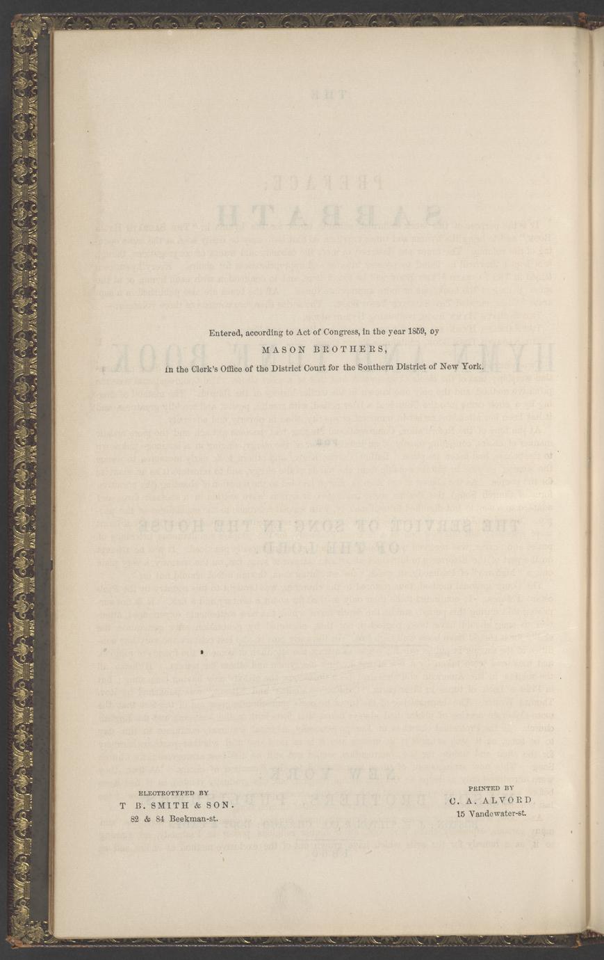 The Sabbath hymn and tune book : for the service of song in the house ...