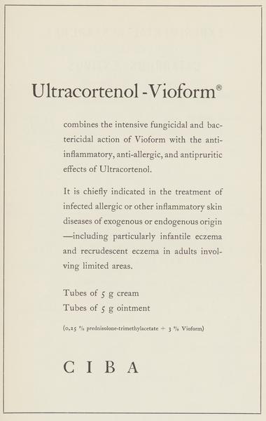 ‎Ultracortenol - Vioform advertisement - UWDC - UW-Madison Libraries