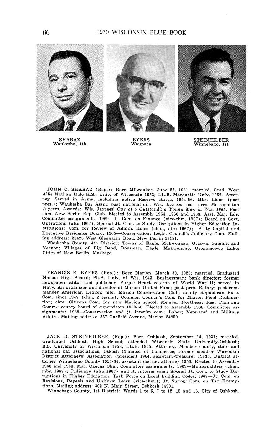The state of Wisconsin Blue Book 1970 - Full view - UWDC - UW-Madison ...