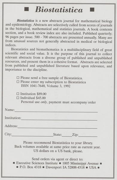 ‎Biostatistica advertisement - UWDC - UW-Madison Libraries