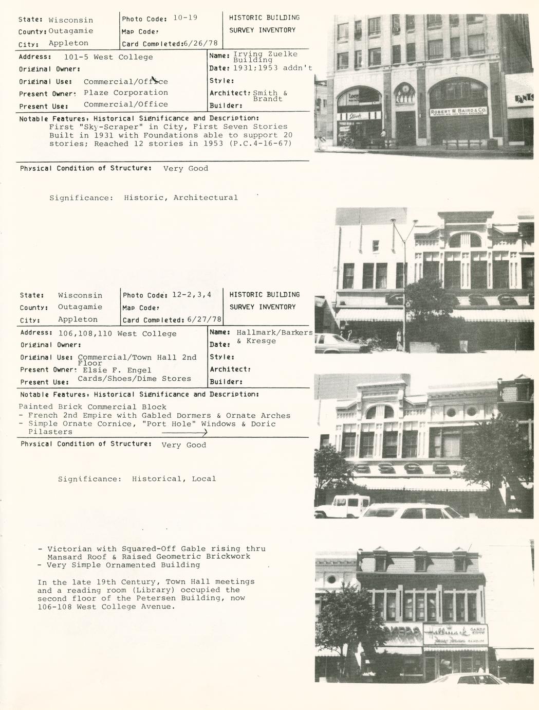Historic building survey, Appleton, WI - Full view - UWDC - UW-Madison ...