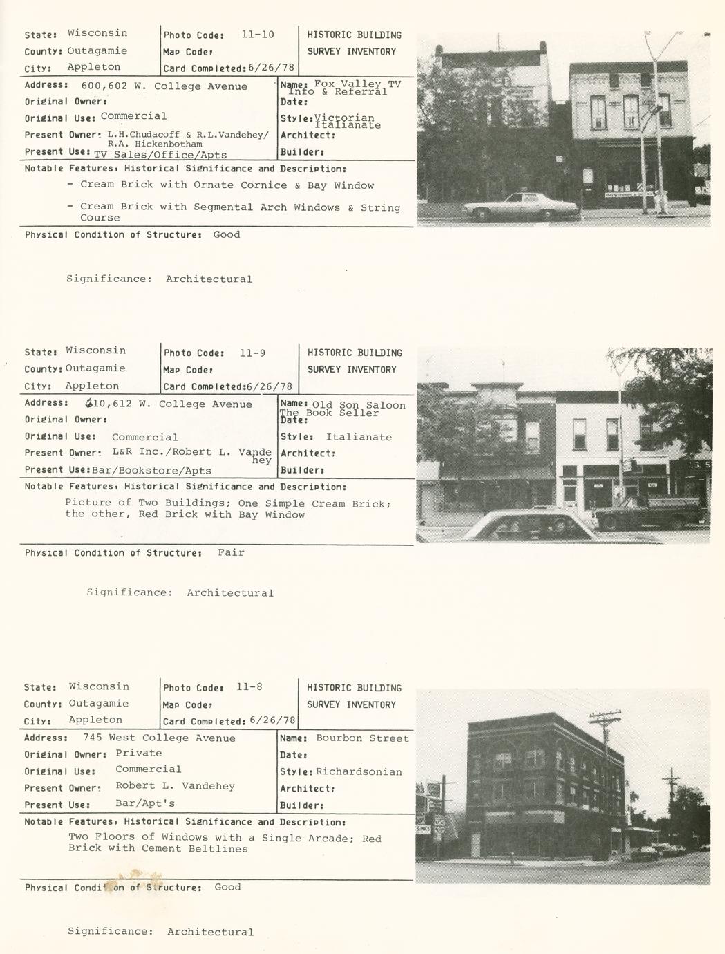 Historic building survey, Appleton, WI - Full view - UWDC - UW-Madison ...