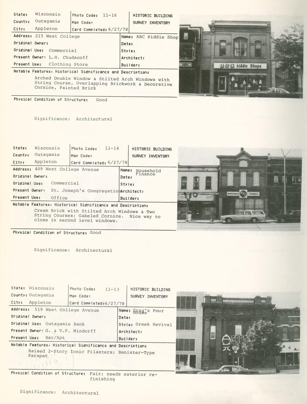 Historic building survey, Appleton, WI - Full view - UWDC - UW-Madison ...
