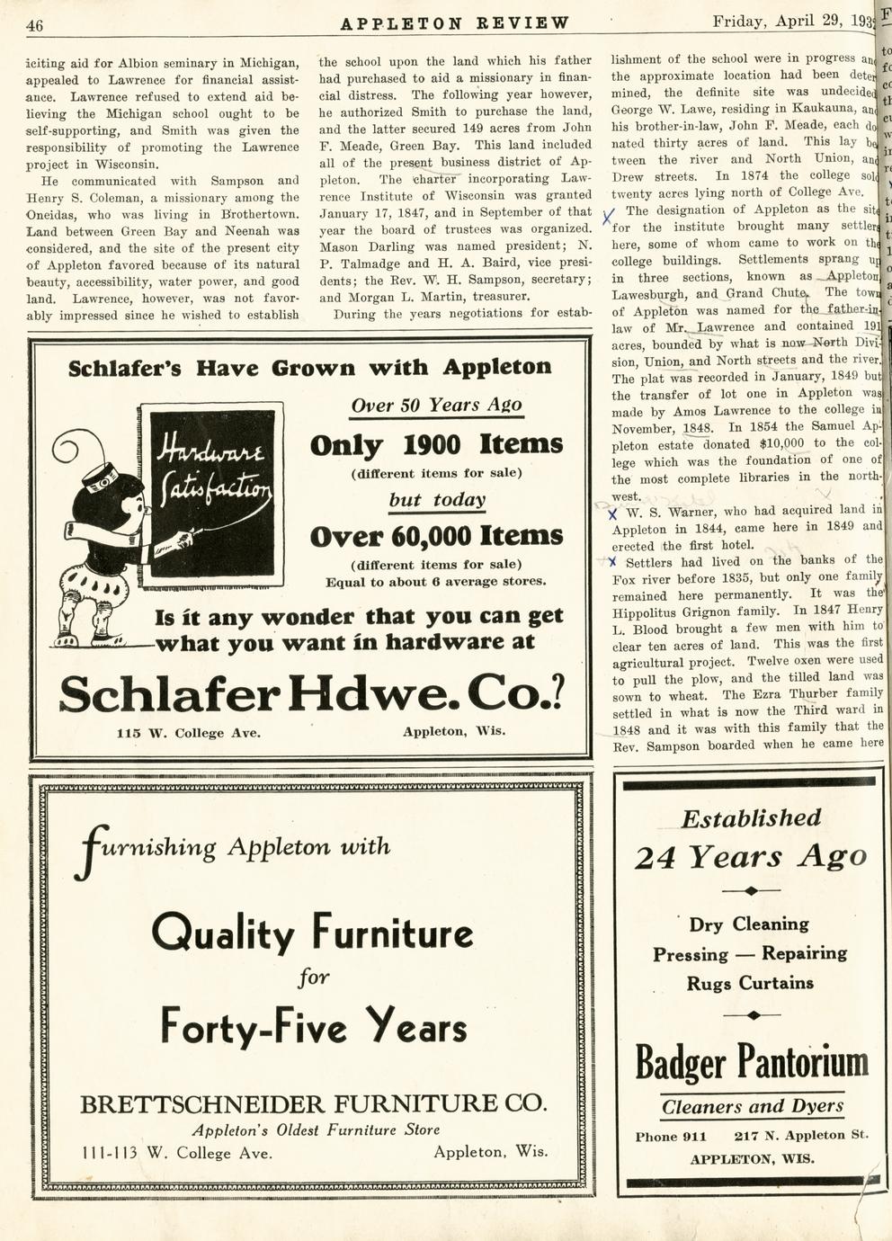 The Appleton review : Appleton's 75th anniversary celebration and ...