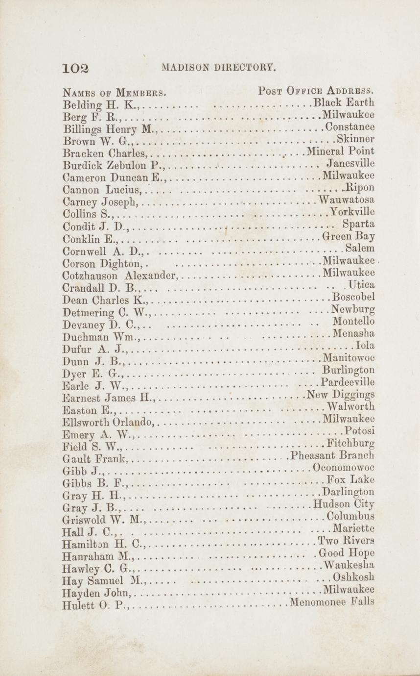 The Madison city directory, and business mirror, containing the names ...