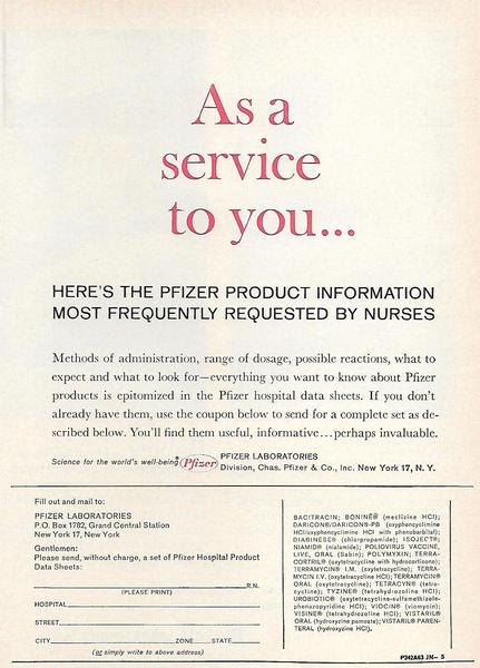 ‎Pfizer advertisement - UWDC - UW-Madison Libraries