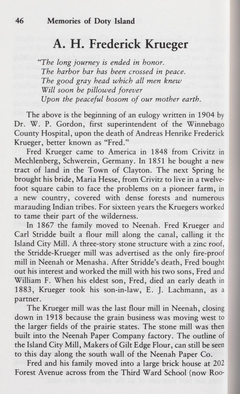 Memories of Doty Island : a link between two cities - Full view - UWDC ...