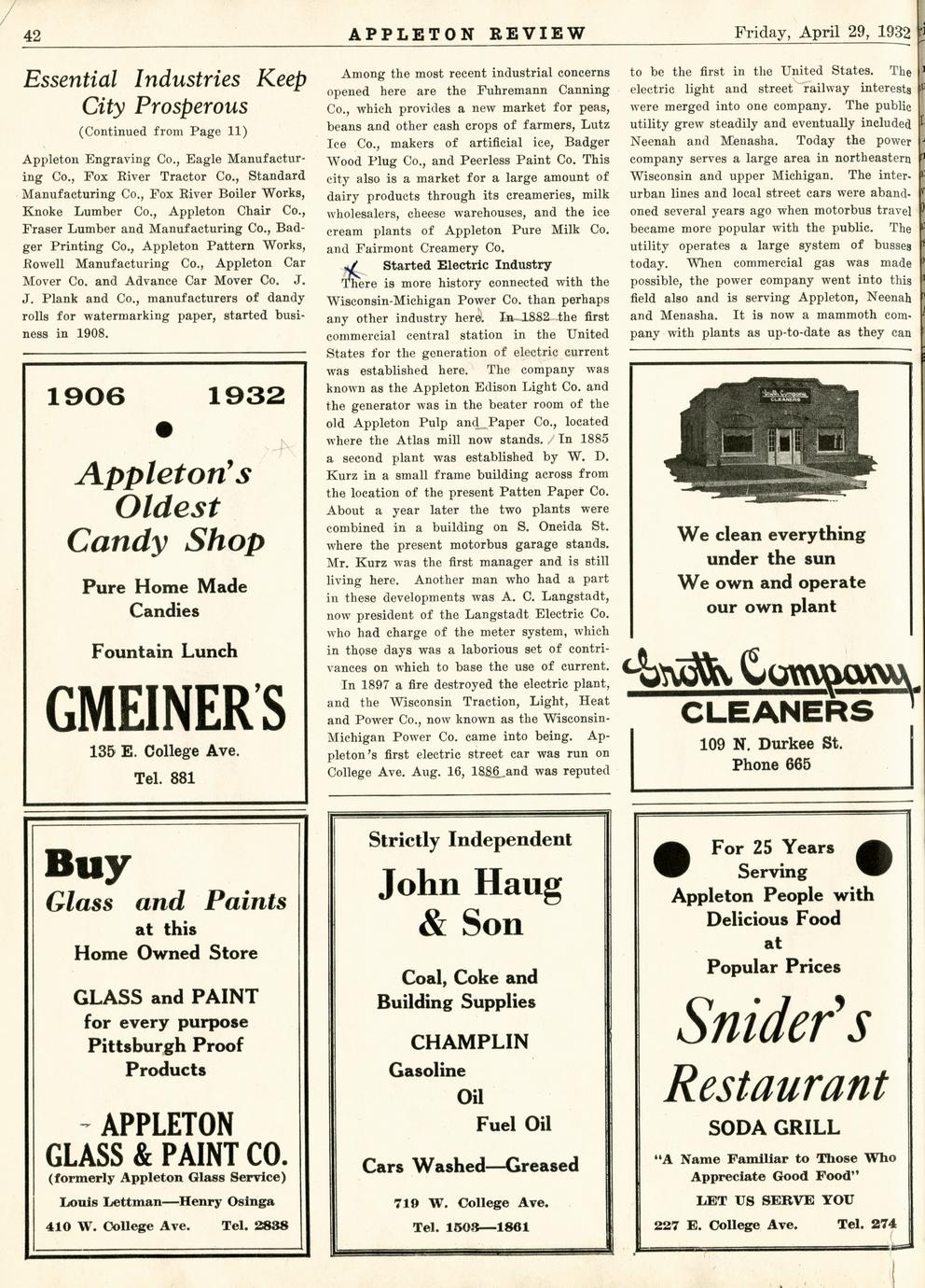 The Appleton review : Appleton's 75th anniversary celebration and ...