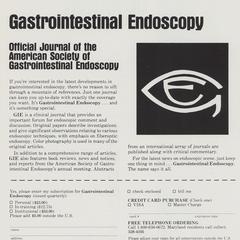 ‎Gastrointestinal Endoscopy Journal advertisement - UWDC - UW-Madison ...