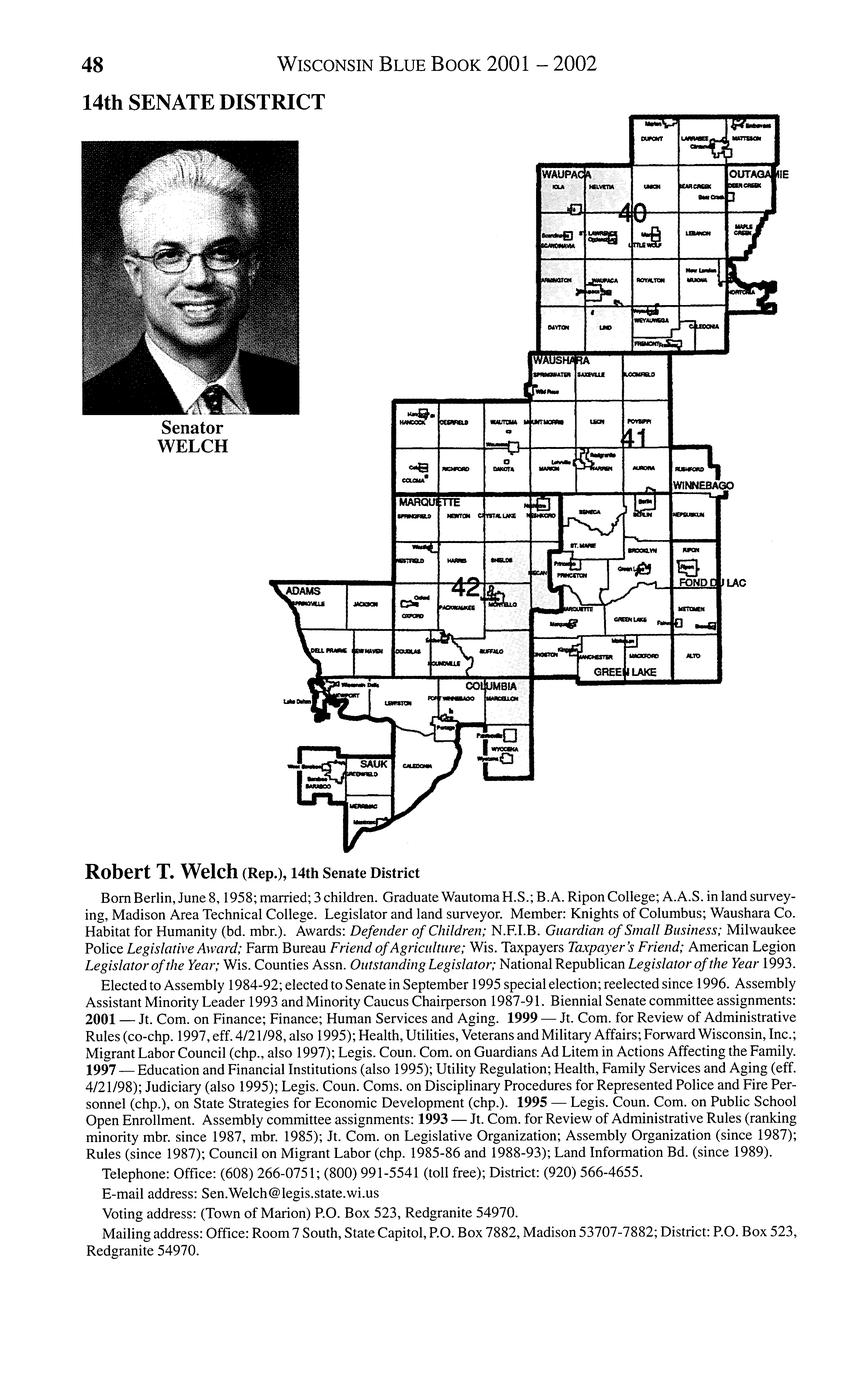 State of Wisconsin Blue Book 2001/2002 - Full view - UWDC - UW-Madison ...