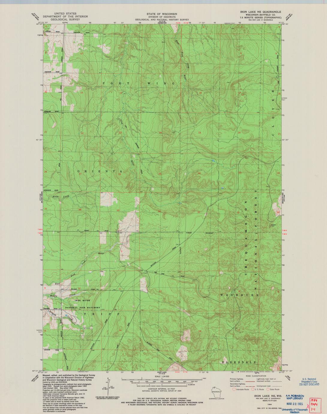 ‎Iron Lake NE quadrangle - UWDC - UW-Madison Libraries