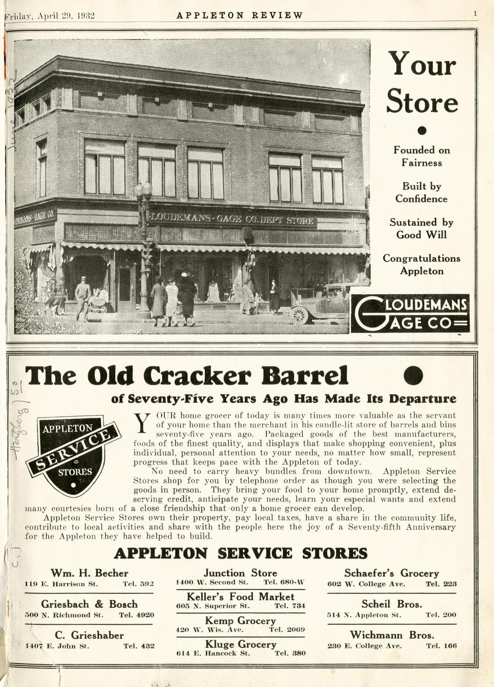 The Appleton review : Appleton's 75th anniversary celebration and ...