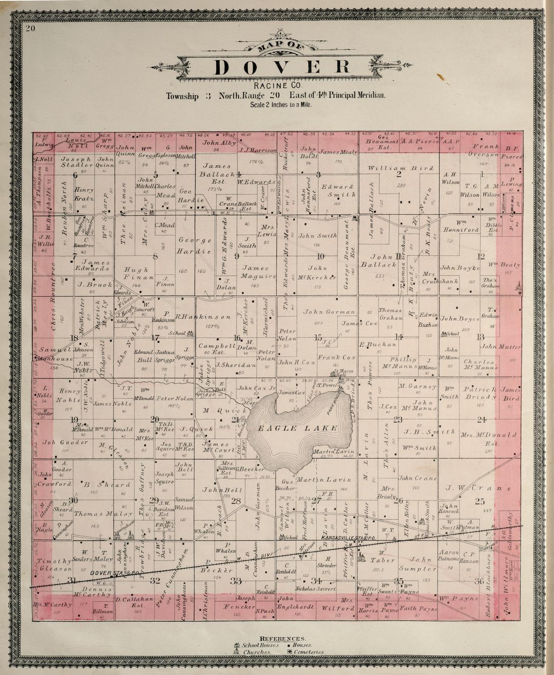 Illustrated atlas of Racine and Kenosha counties, Wisconsin - Full view ...