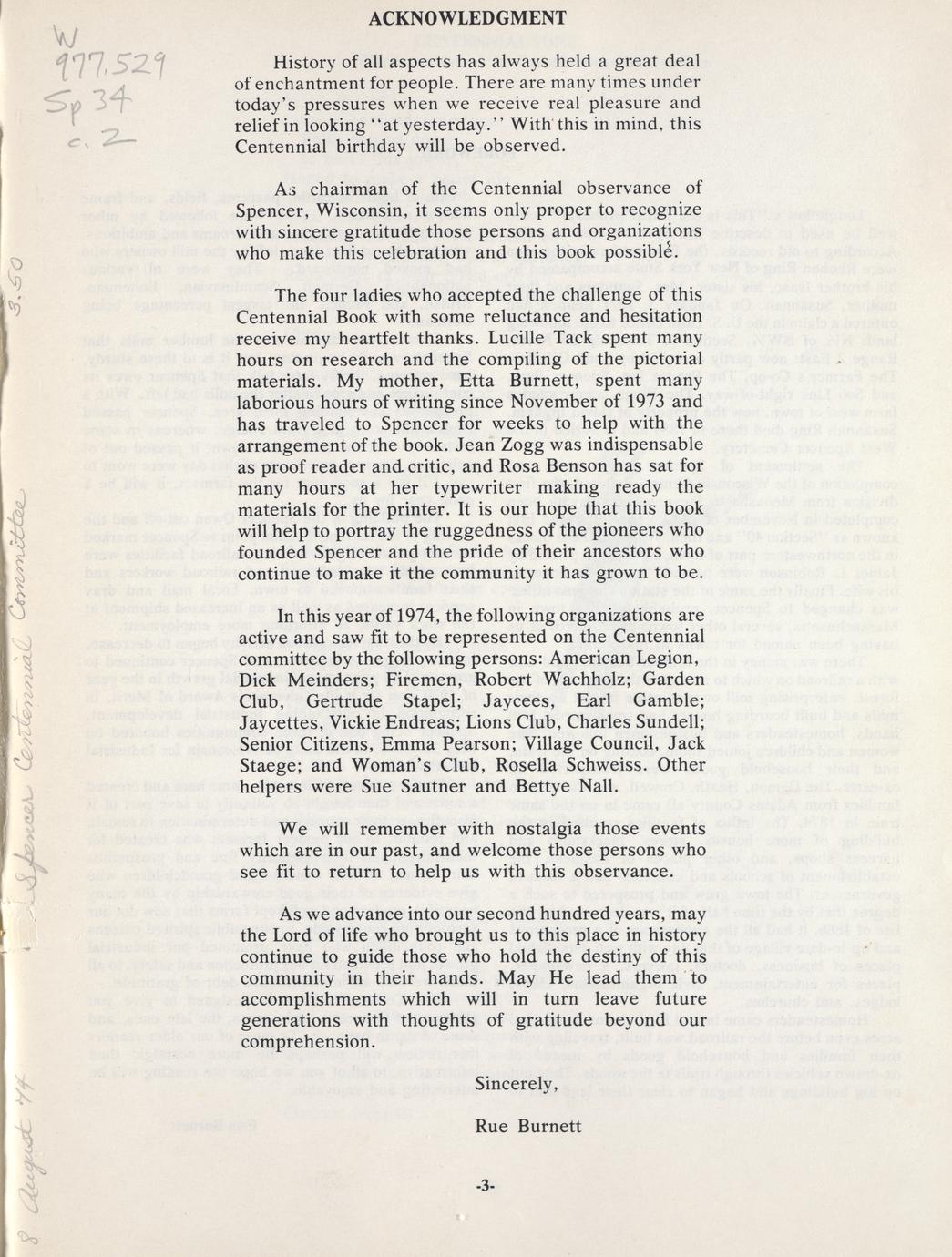 Spencer, Wisconsin, 1874-1974 - Full view - UWDC - UW-Madison Libraries