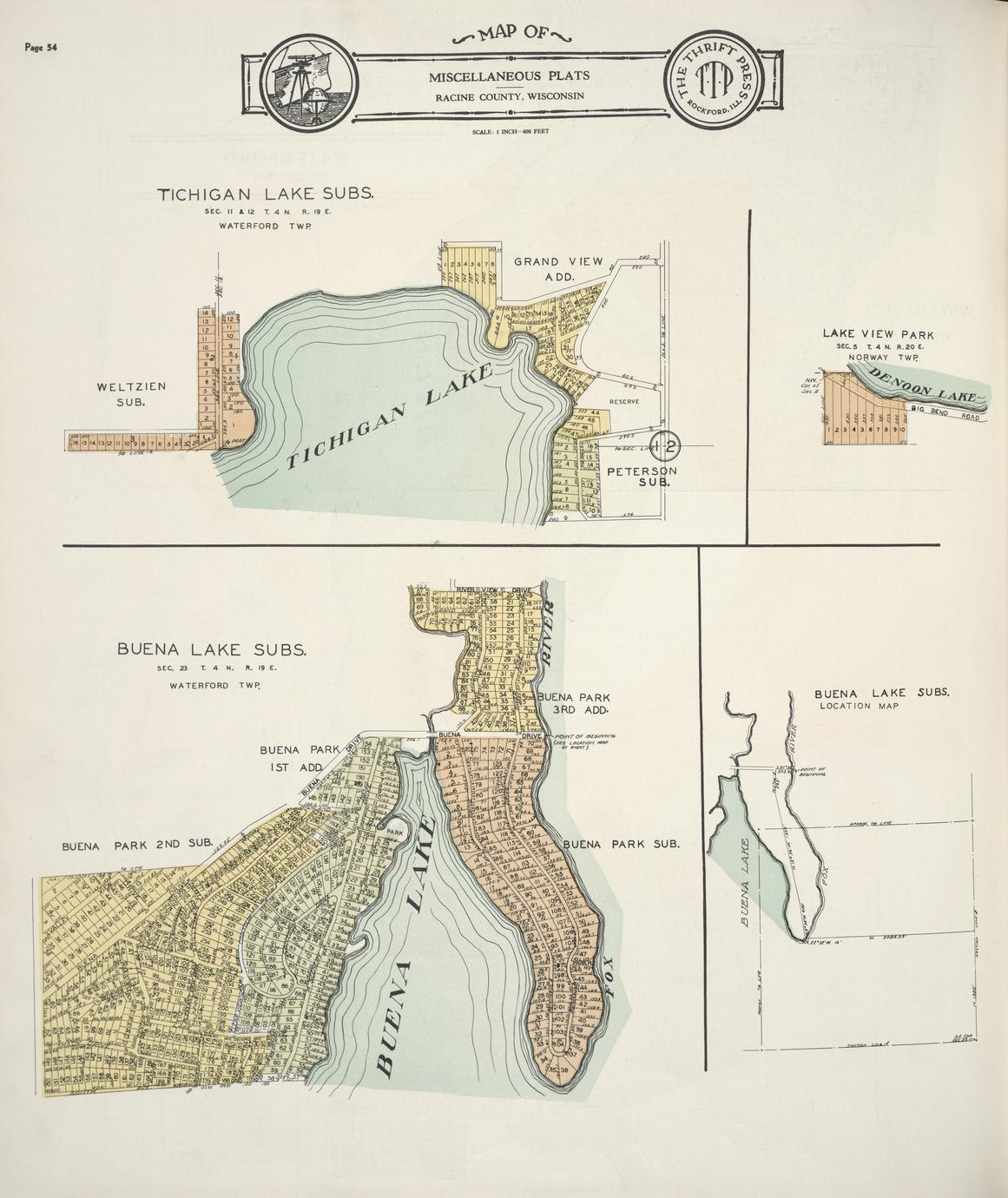 Atlas and plat book of Racine County Wisconsin : compiled from surveys ...