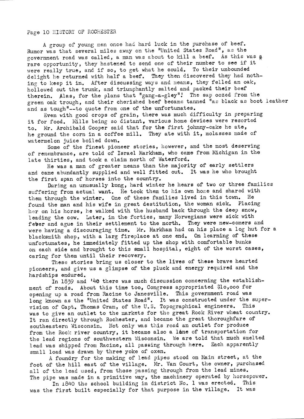 The early history of Rochester, Wisconsin - Full view - UWDC - UW ...