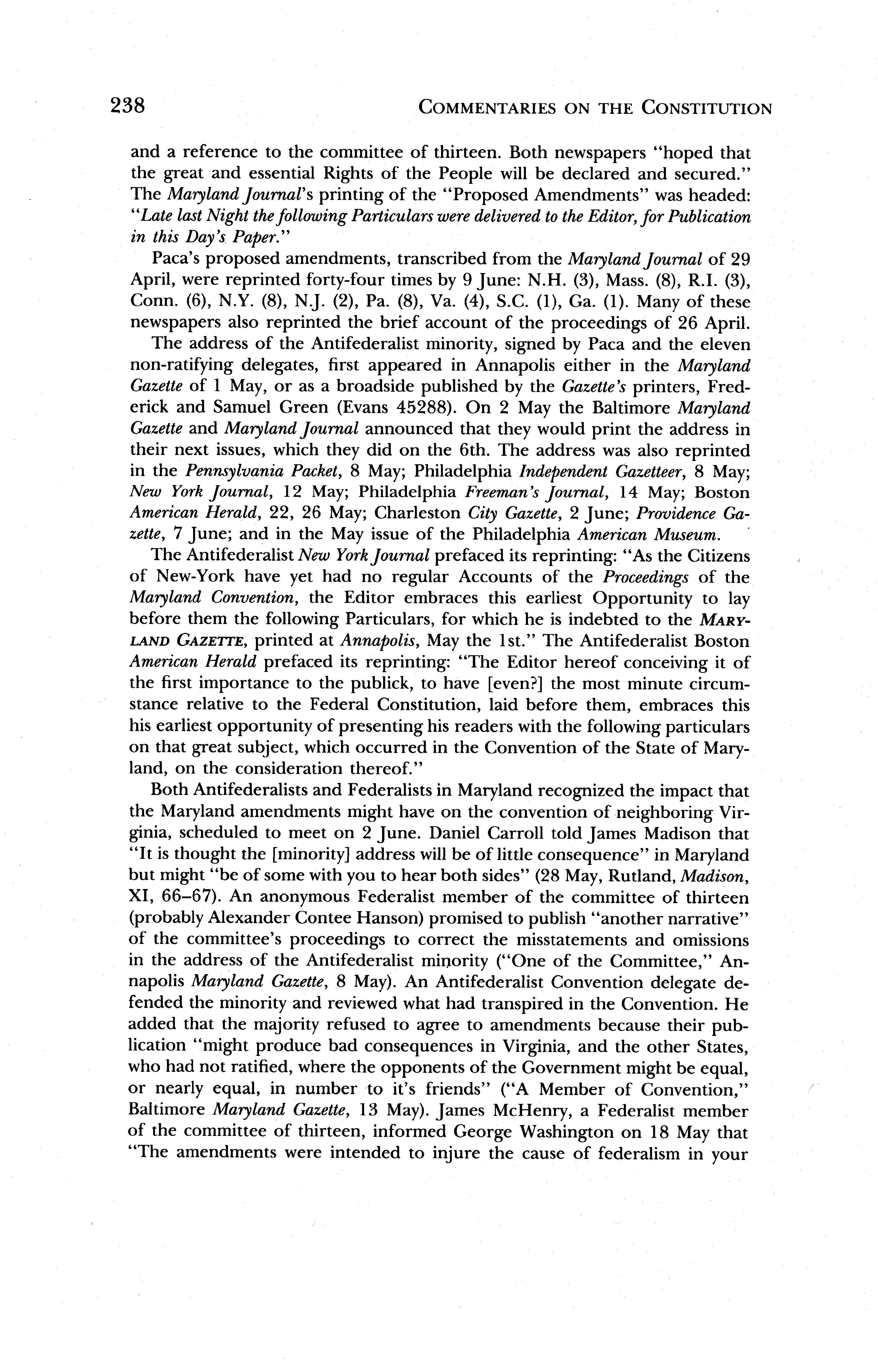 The documentary history of the ratification of the Constitution (30 ...