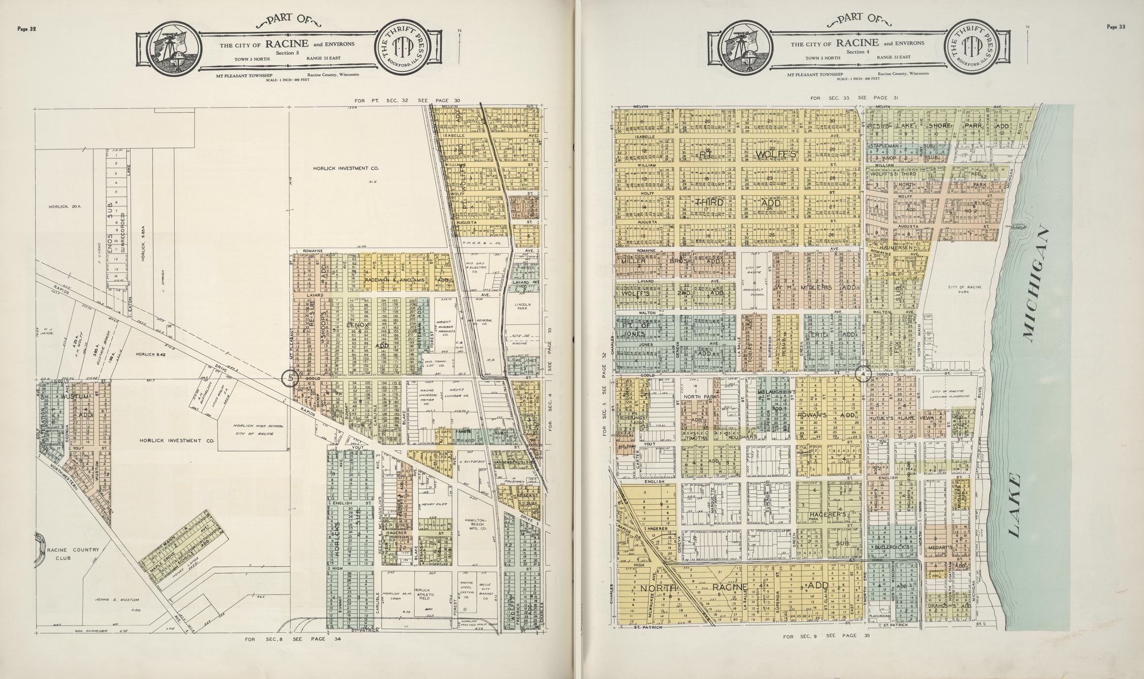 Atlas and plat book of Racine County Wisconsin : compiled from surveys ...