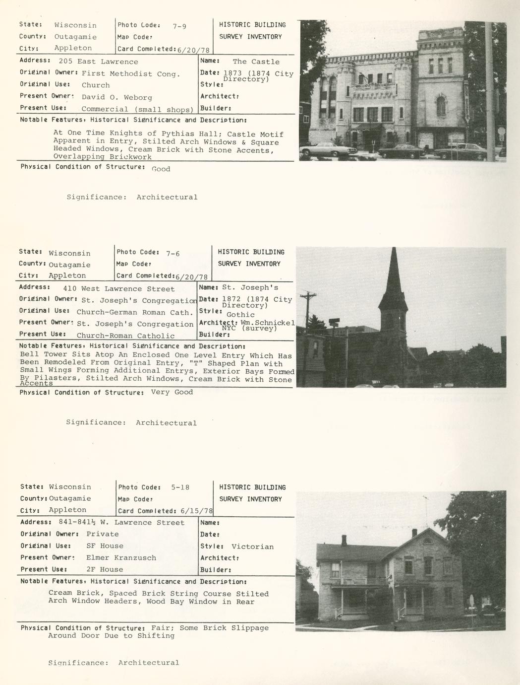 Historic building survey, Appleton, WI - Full view - UWDC - UW-Madison ...