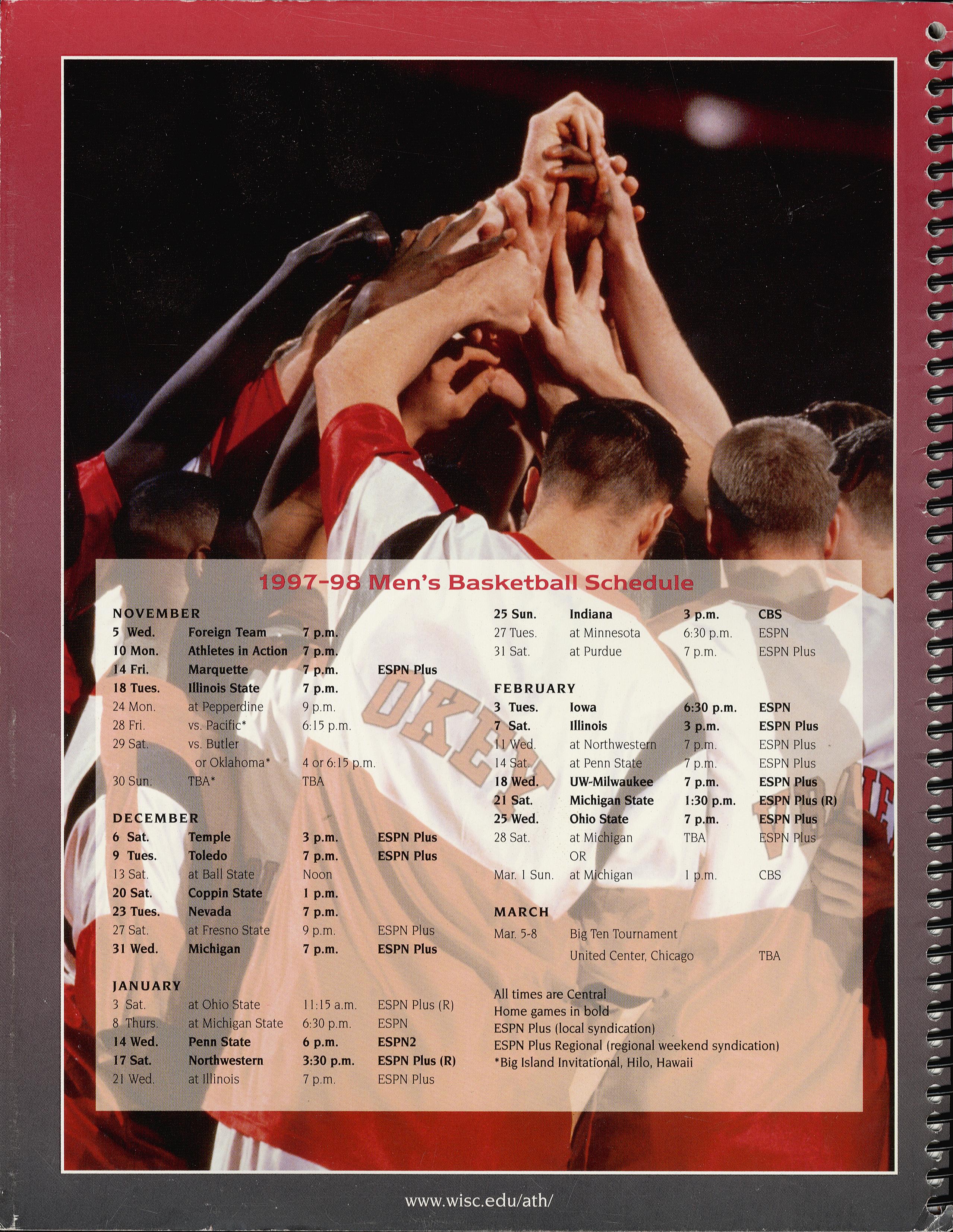 Wisconsin [men's basketball] 1997-98 media guide 1997 - Full view ...