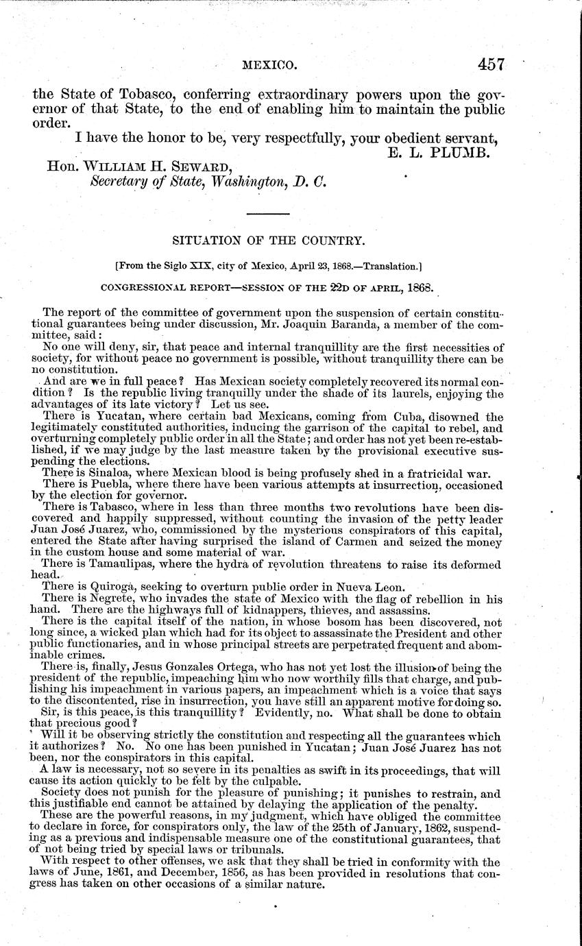 Executive documents printed by order of the House of Representatives ...