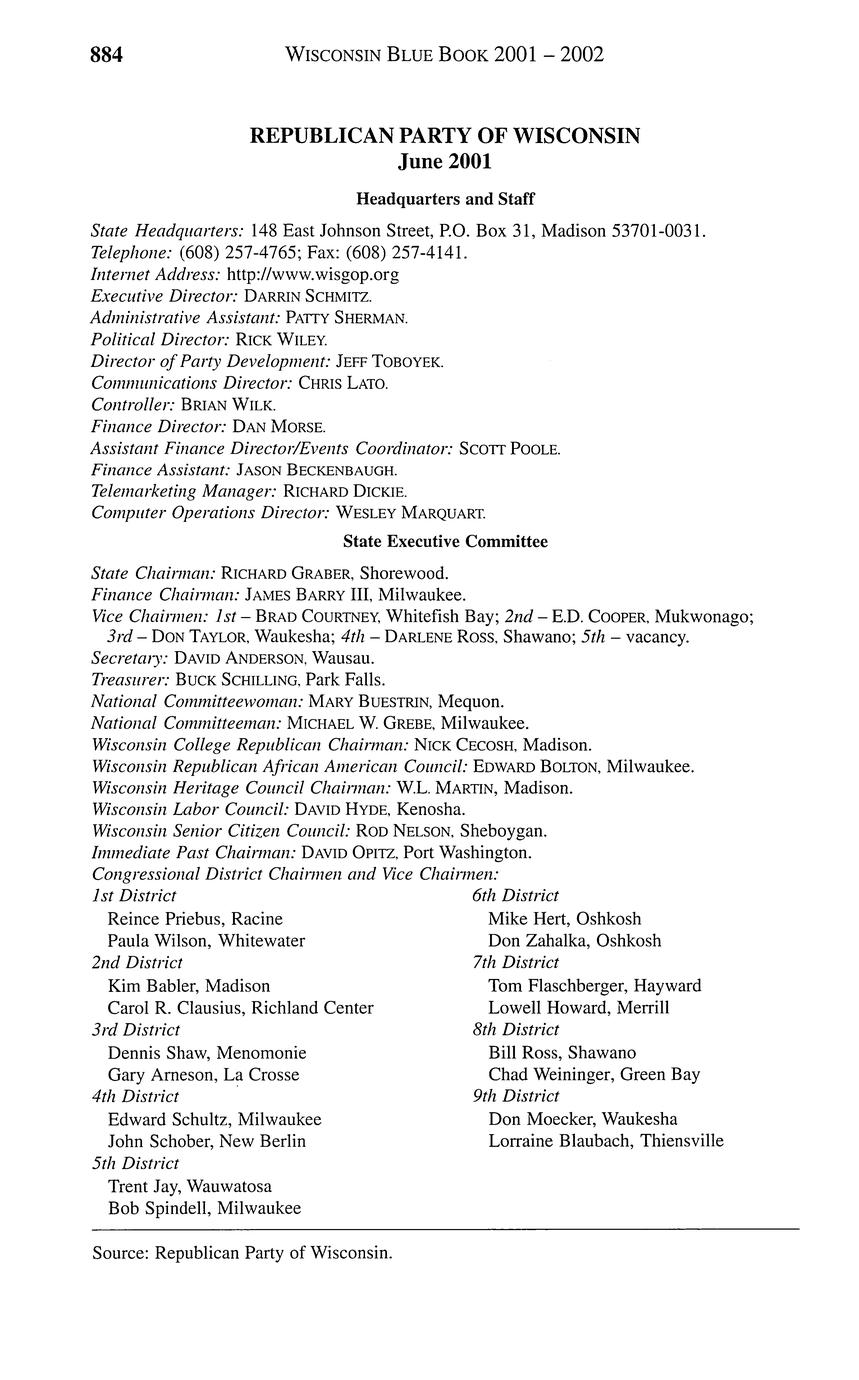 State of Wisconsin Blue Book 2001/2002 - Full view - UWDC - UW-Madison ...