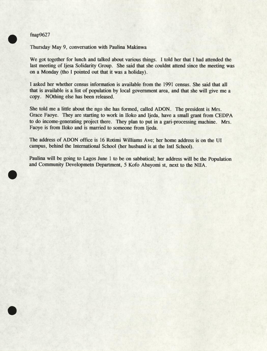 Lillian Trager collection, 1968-2006 (2 Documents) - Full view - UWDC ...